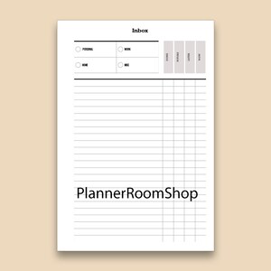 Printable Inbox A5 size Inbox Insert Inbox Tracker Insert To | Etsy