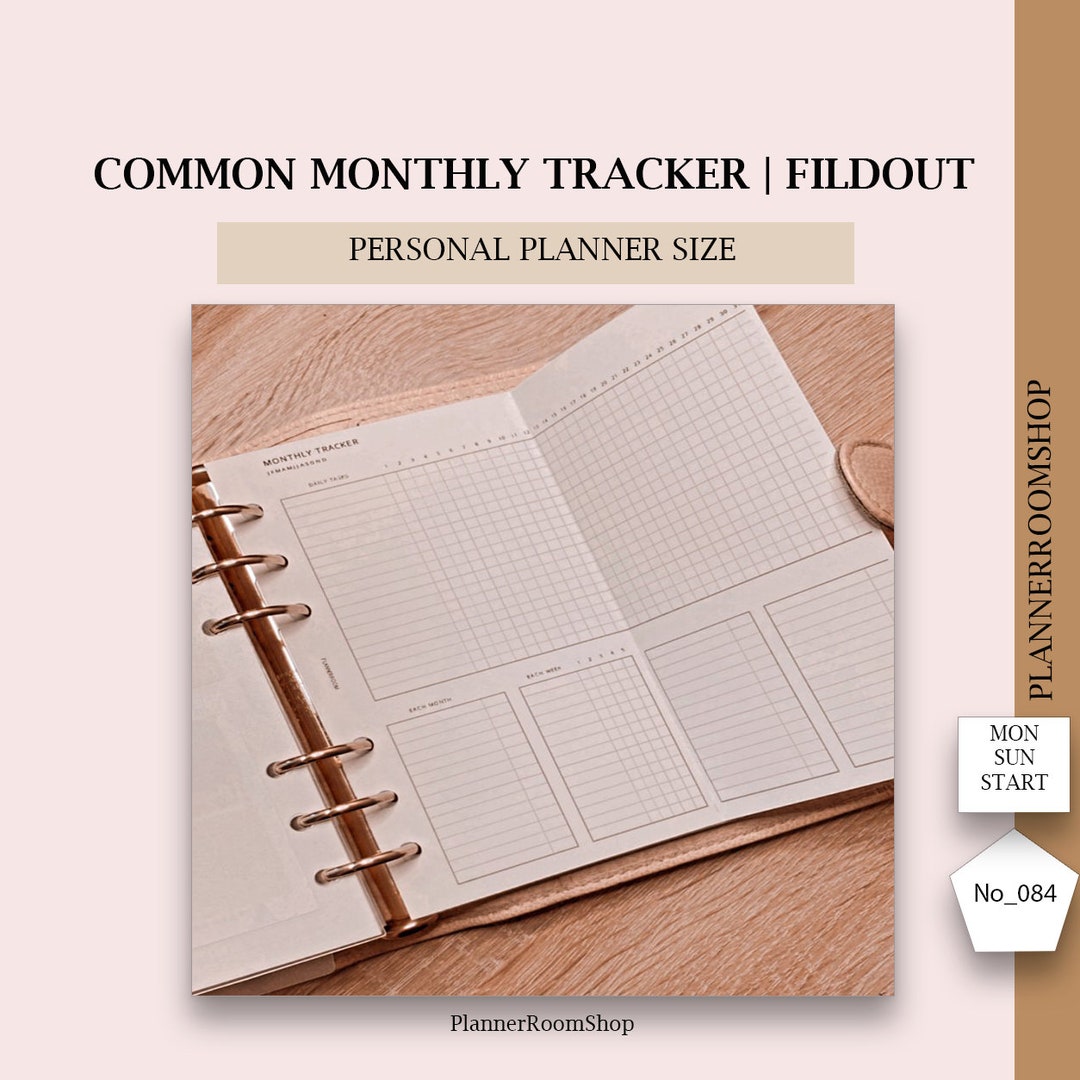 Monthly Printable Tracker, Personal Foldout Inserts, Cleanings Tracker ...