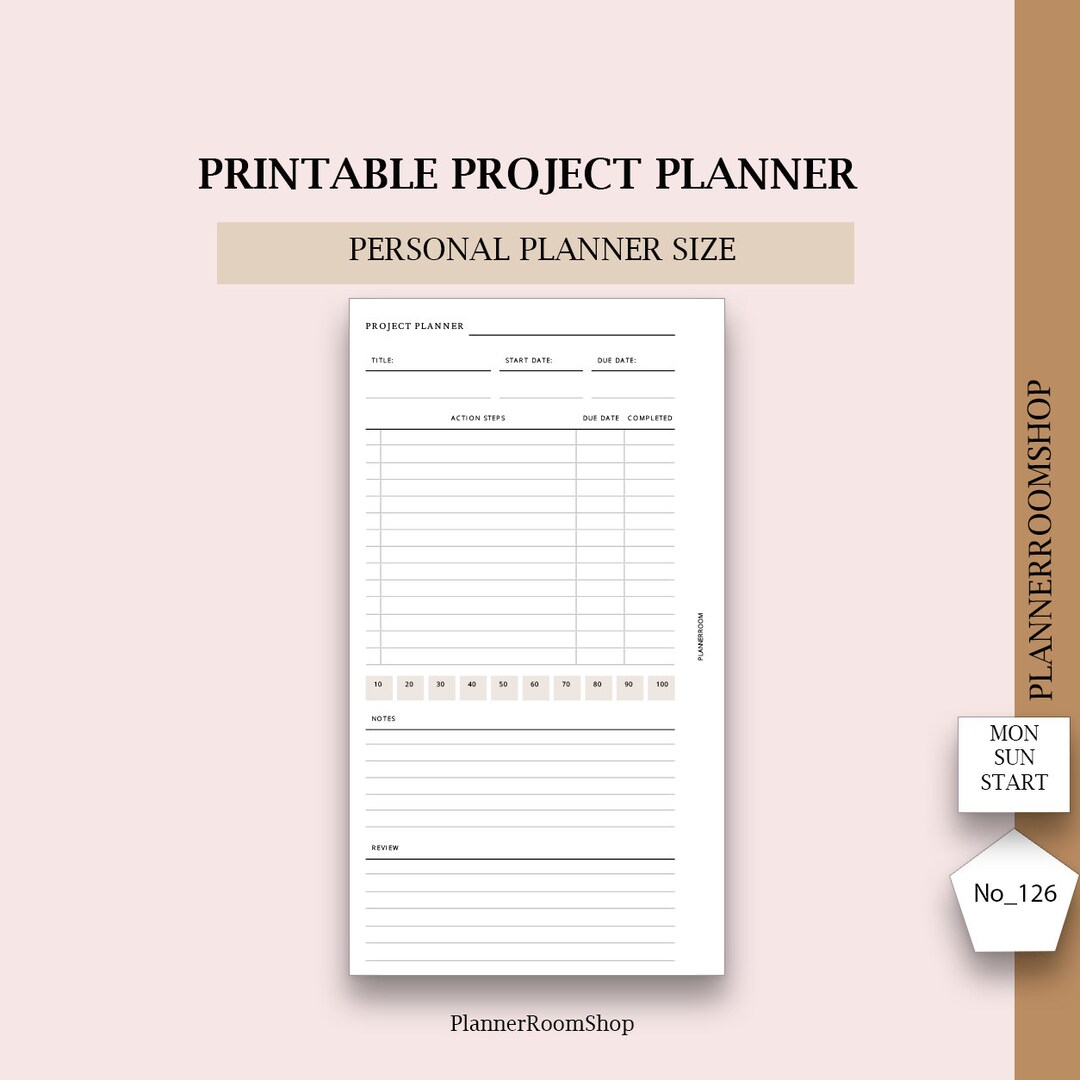Personal Rings Printable Project Planner, Goals Planning, Productivity ...