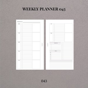 Weekly ADHD Planner Adult Inserts , Weekly Agenda WO2P, Printable ...