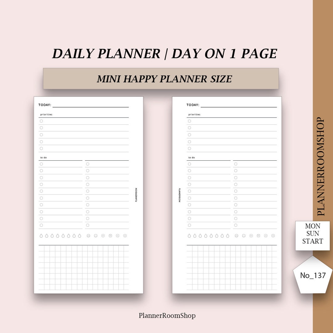 Printable ADHD Daily Planner Inserts, Daily to Do, Dayli Priorities ...
