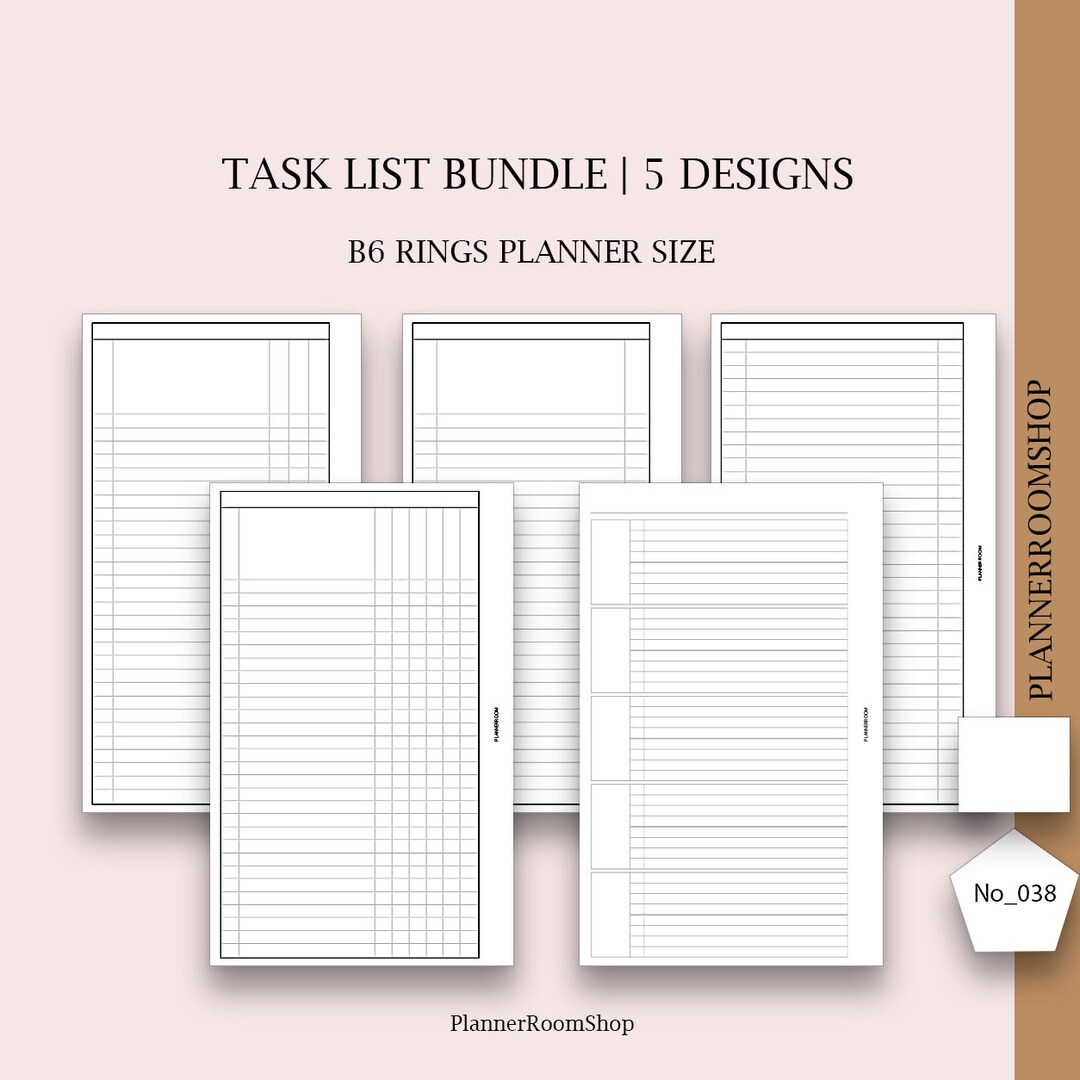 Printable to Do List B6 Planner Inserts, Daily to Do List, Printable ...