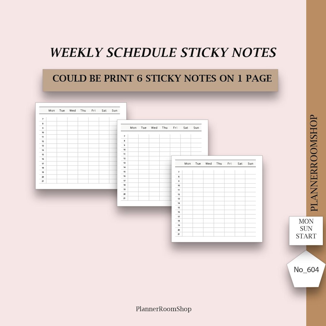Printable Memo Sheet, Sticky Notes for Planning, Bts Memo Pad, Weekly ...