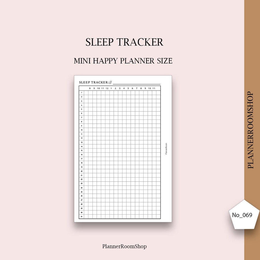Printable Sleep Tracker, Mini Happy Planner Size, Wellness Tracker ...