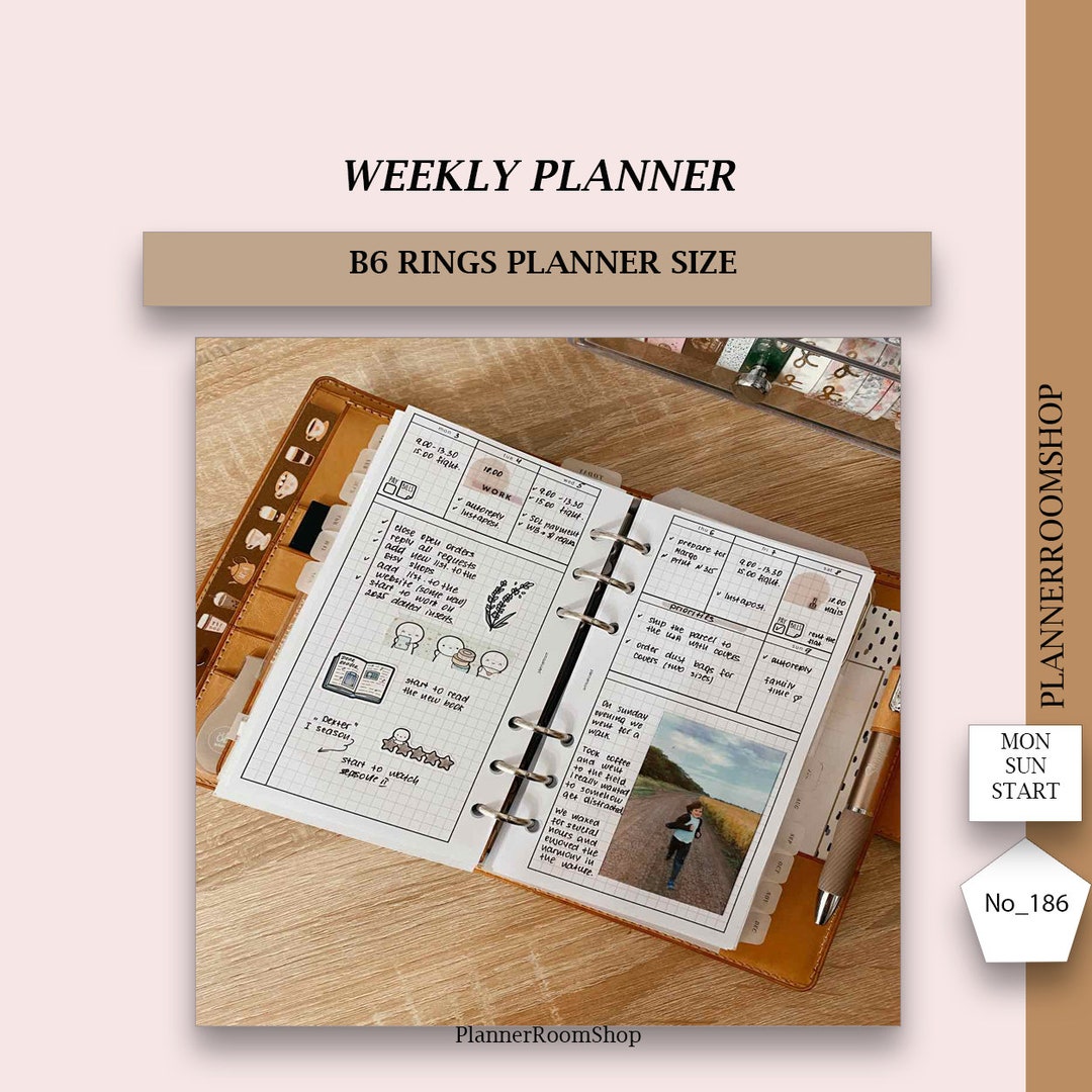 Printable ADHD Planner Adult Weekly Grid Layout Inserts, Weekly ...