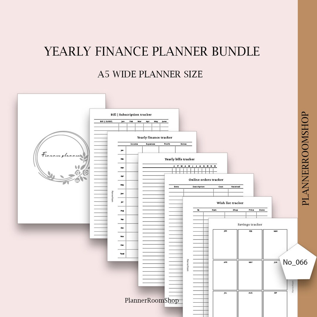 Printable Financial Planner, Budget Planner, Money Planner, A5 Wide ...