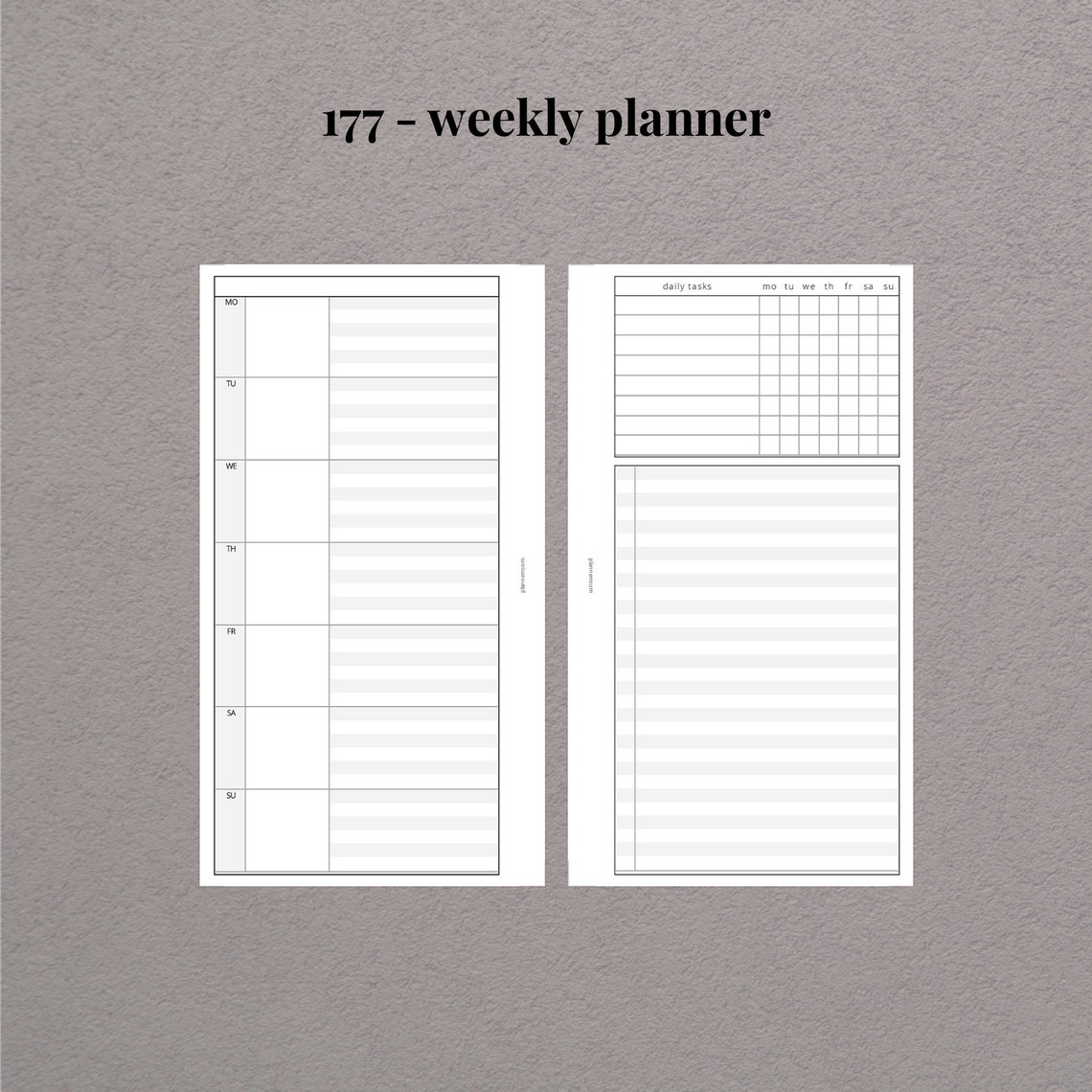 Printable ADHD Weekly Planner Adult, Hobonichi Weeks Style, Week at a ...