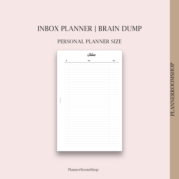 Inbox planner inserts Personal planner printables Planner | Etsy