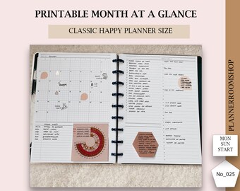 EDITABLE Classic Happy Planner Inserts, Happy Planner Inserts Printable ...