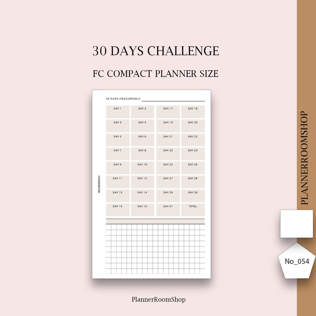Savings Challenge, Fitness Challenge, FC Compact Inserts, No Spend Tracker, Savings Tracker ...