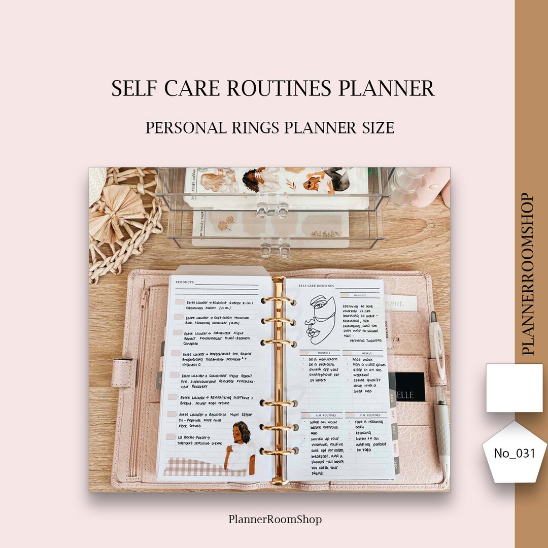 Daily Wellness Planner, Personal Printable Inserts, Day Schedule ...