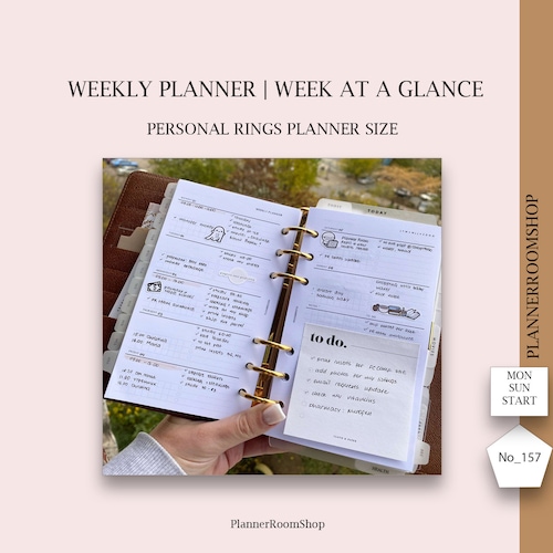 Printable Weekly Planner Week at a Glance Personal Weekly - Etsy