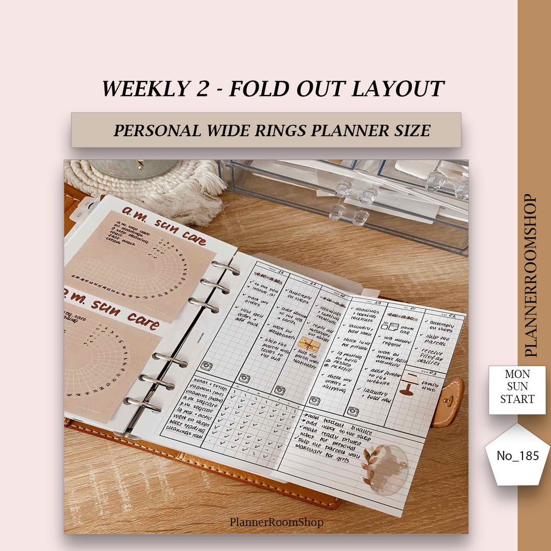 Printable ADHD Weekly Foldout Planner Adult, Weekly Inserts, Minimal ...
