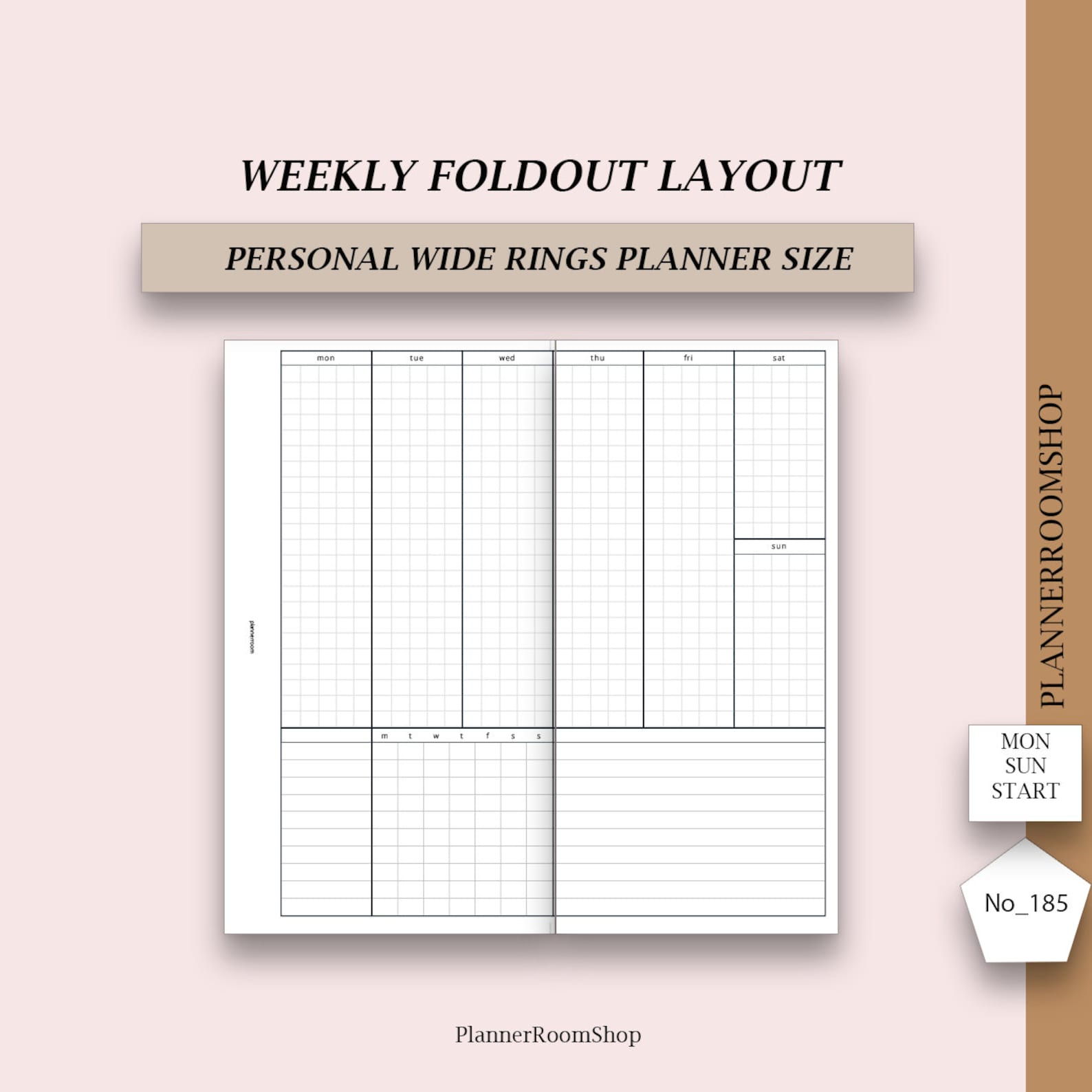 Printable ADHD Weekly Foldout Planner Adult, Weekly Inserts, Minimal ...
