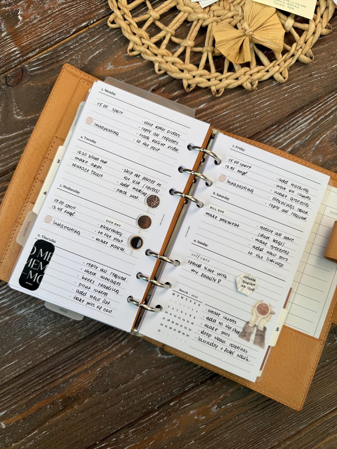 2025 DATED FC Compact, WEEKLY Planner, Week at a Glance, Printable ...