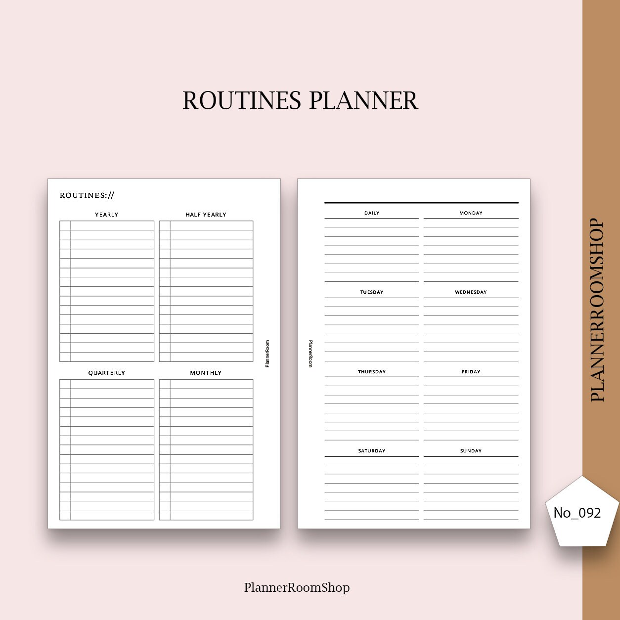 Routines Planner for Personal Planner Printable Routines - Etsy