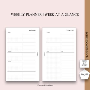Weekly Planner, FC Compact Agenda, Week at a Glnace, Weekly Overview ...