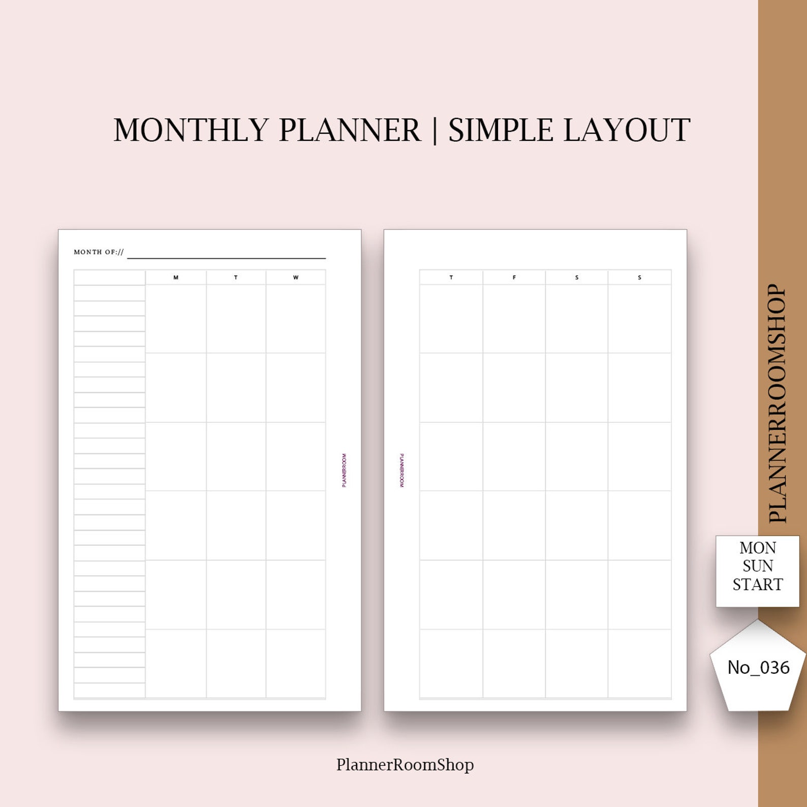 Monthly Planner Printable Personal Planner Inserts, Agenda Monthly ...