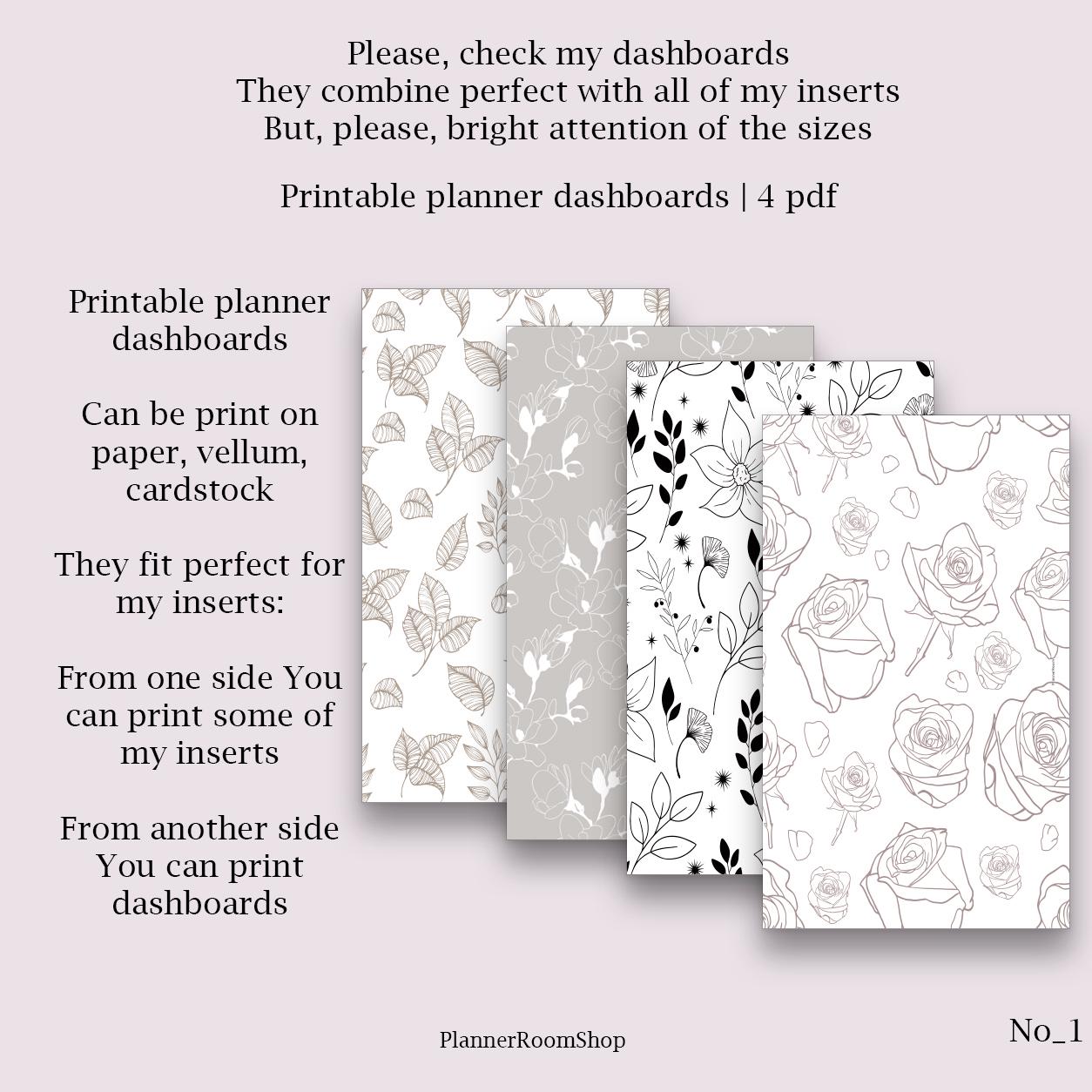2026 Dated Printable Fold Out Inserts, Pocket Rings, Yearly Overview ...
