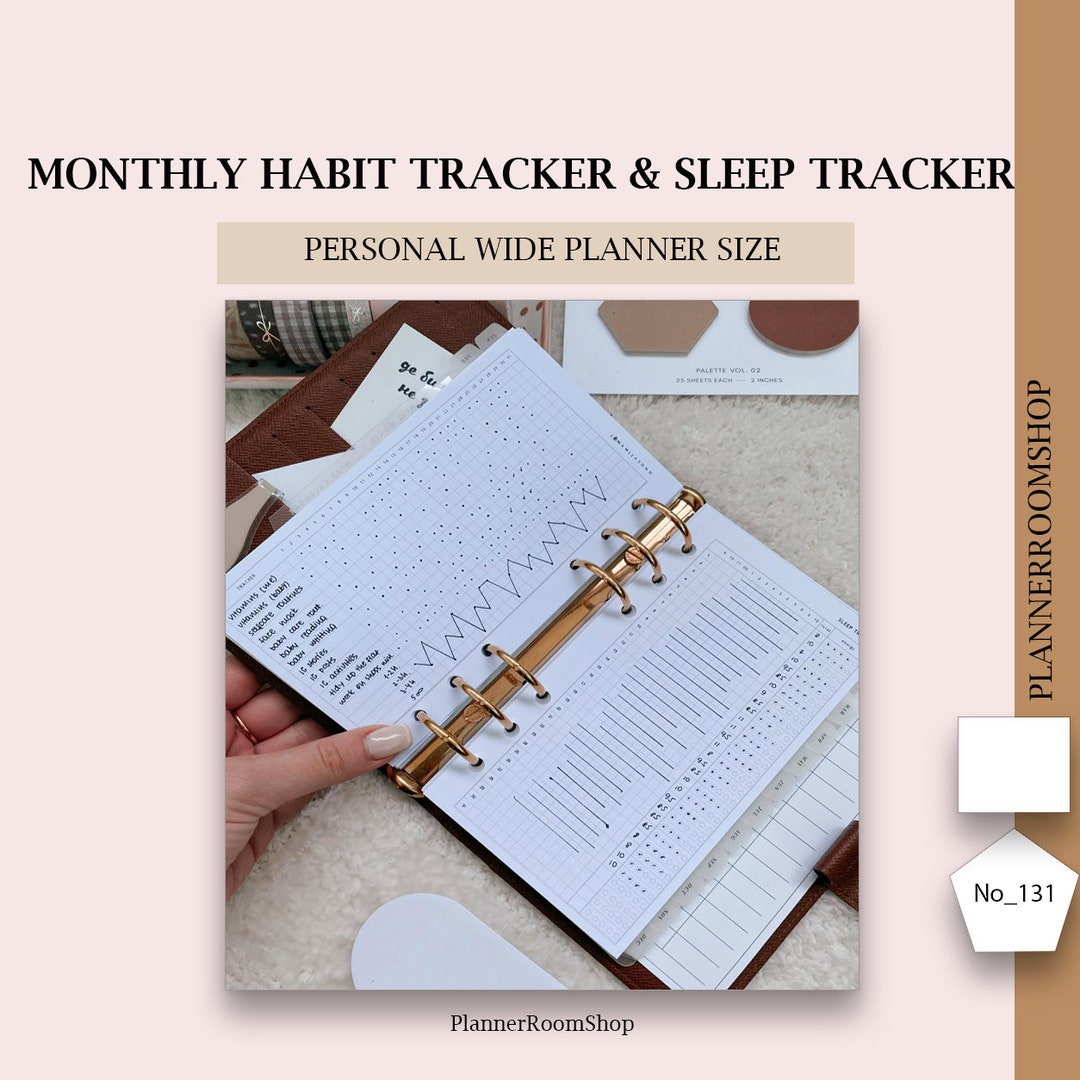 Sleep Tracker, Sleep Log, Personal Wide Inserts, Sleep Rating, Sleeping Time, Sleep Hours ...