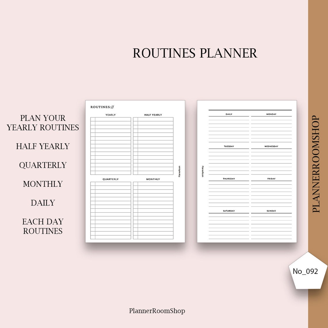Routines Planner for Personal Planner Printable Routines - Etsy