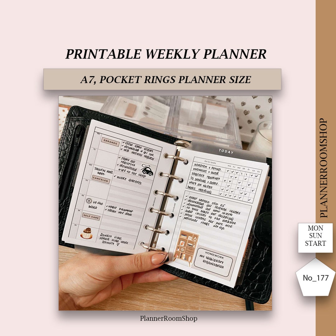Printable ADHD Weekly Planner Adult, Hobonichi Weeks Style, Week at a ...