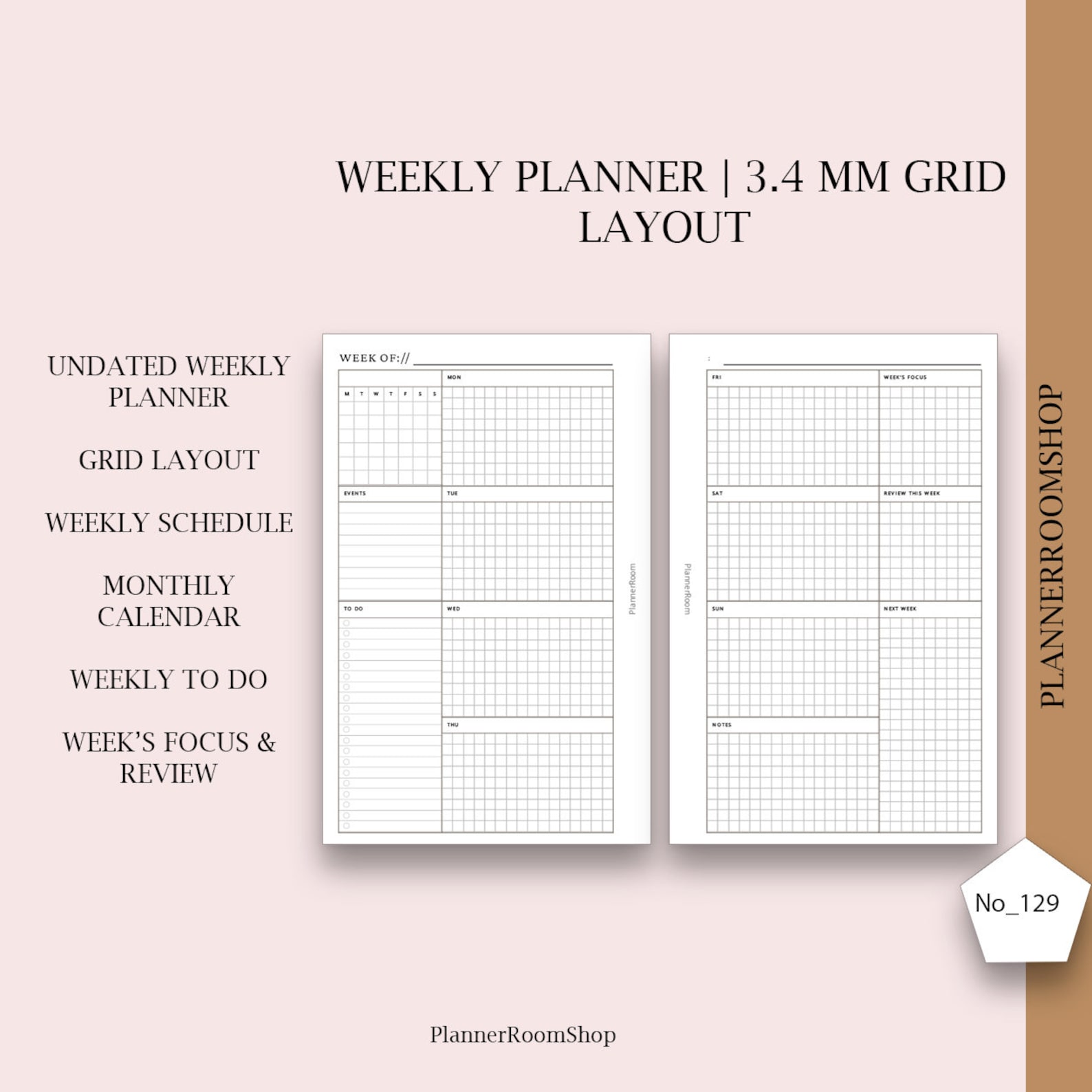 Weekly Agenda Printable Inserts, Personal Inserts, Weekly Schedule ...