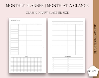 EDITABLE Classic Happy Planner Inserts, Happy Planner Inserts Printable ...