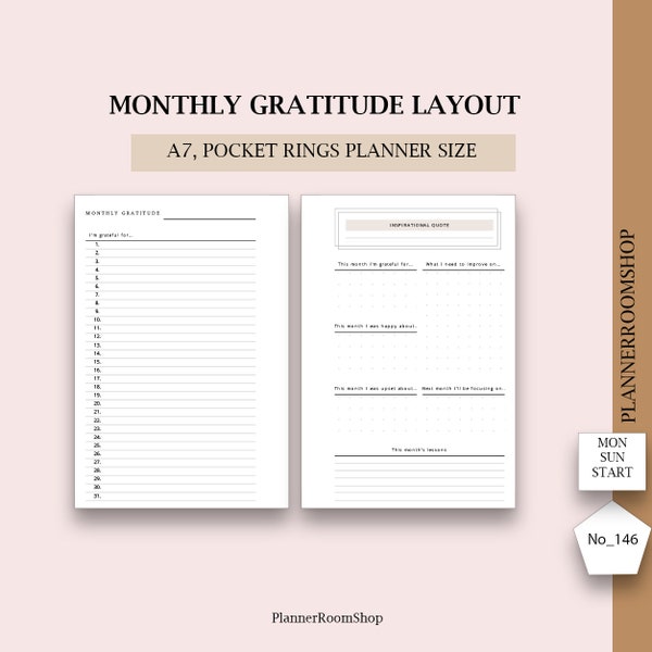Gratitude Planner - Etsy
