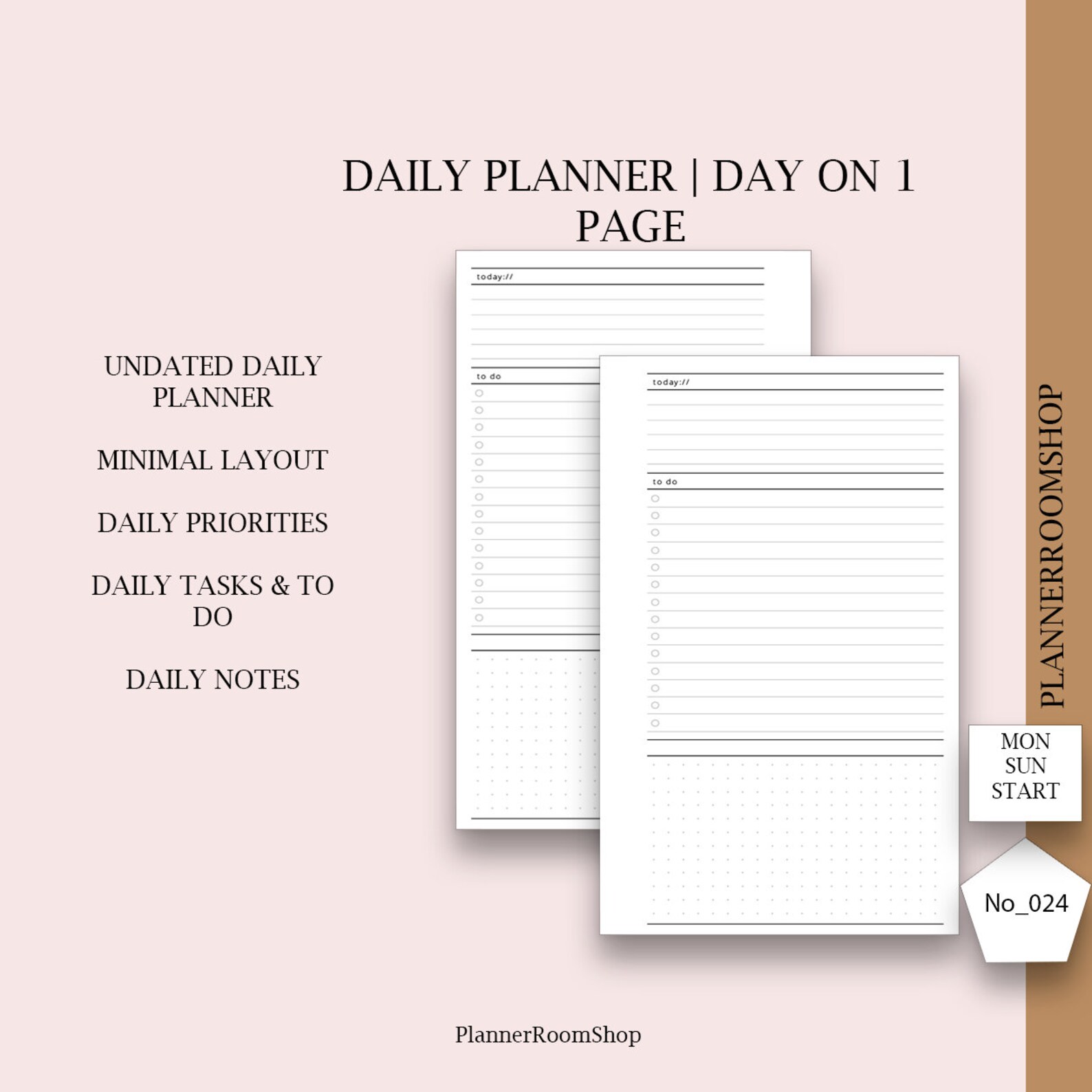 Daily Planner Printable, Pocketl Planner Inserts, Daily Planners and ...