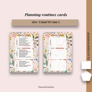 Planning Routines Printable Cards, Planning System Organisation ...