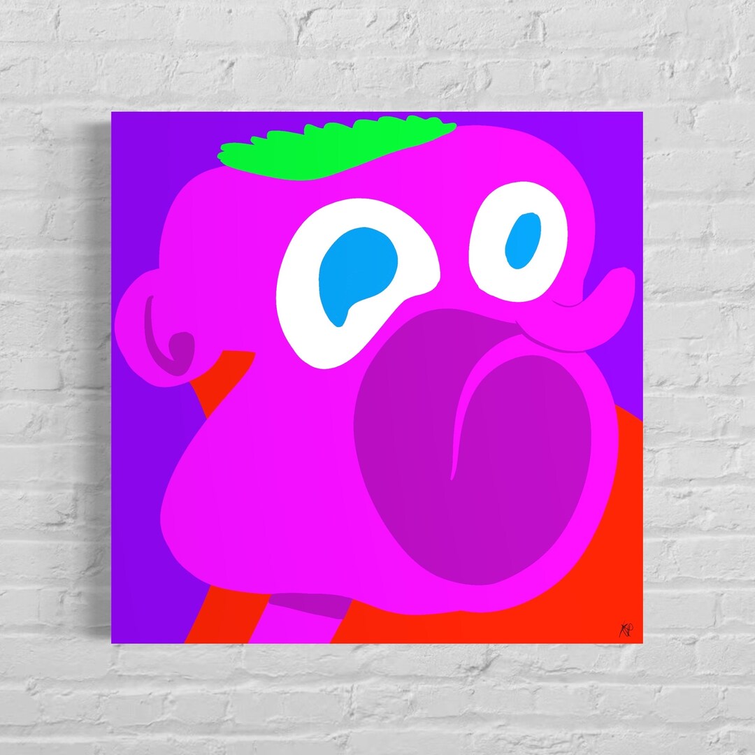 Colourful Weird People Illustration pink Guy Digital Download - Etsy