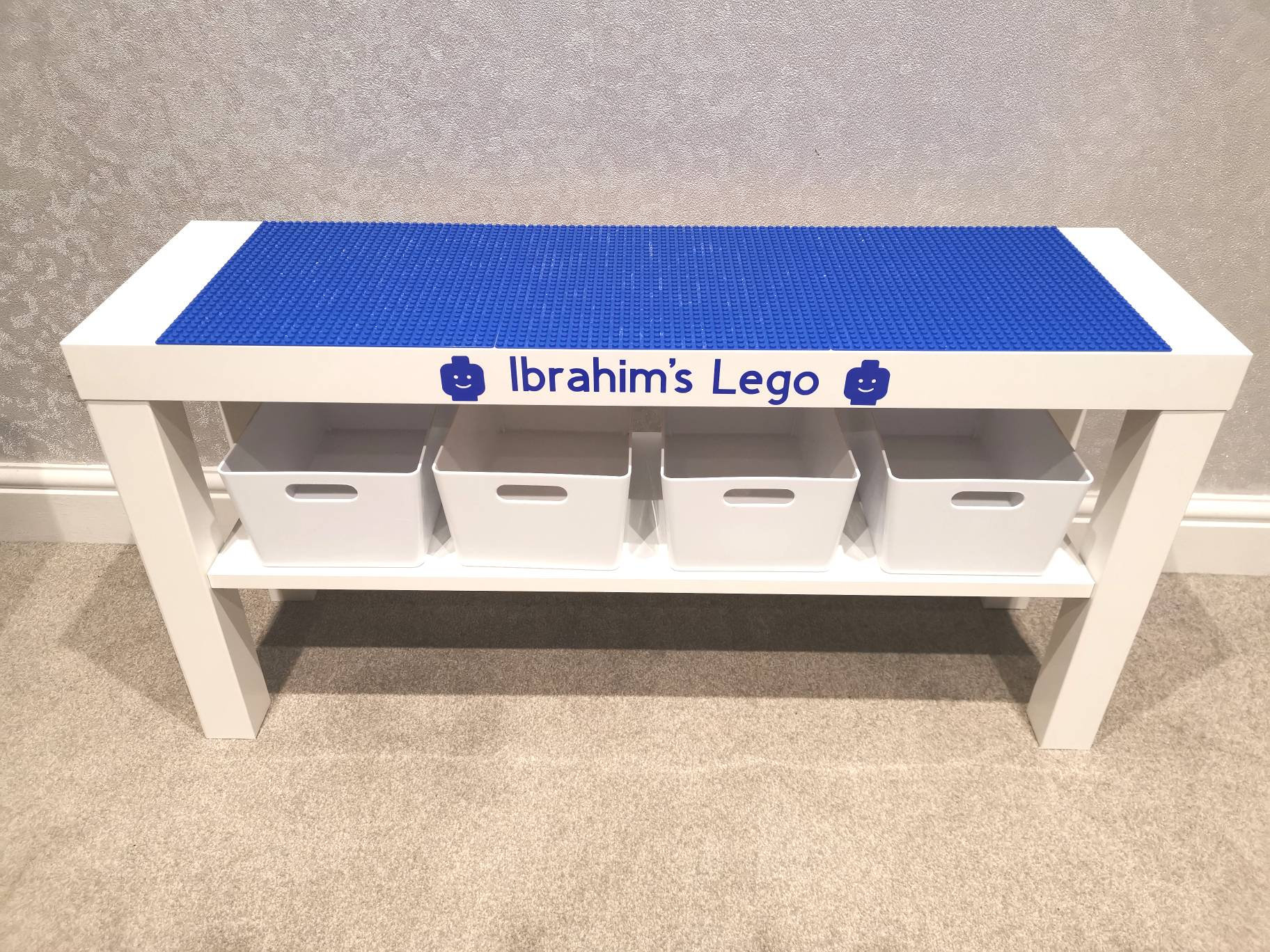 DUPLO Lego Table All Blue Base Plate Organised Storage Play | Etsy