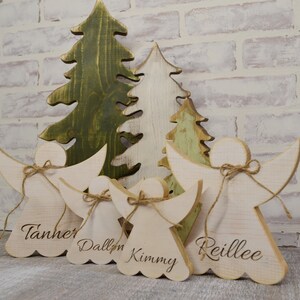 Wood Angels...personalized Christmas Angels...engraved Angels...rustic ...