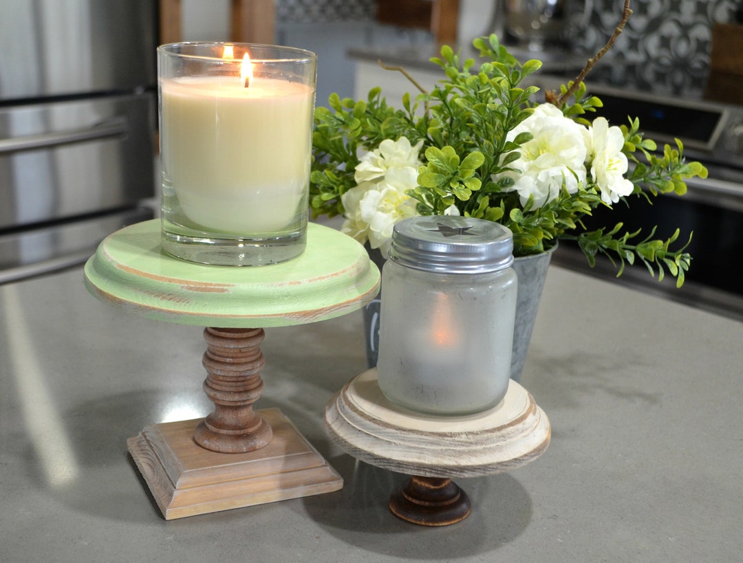 Set of Two Handmade Wood Riser...farmhouse Wood Risers...distressed ...