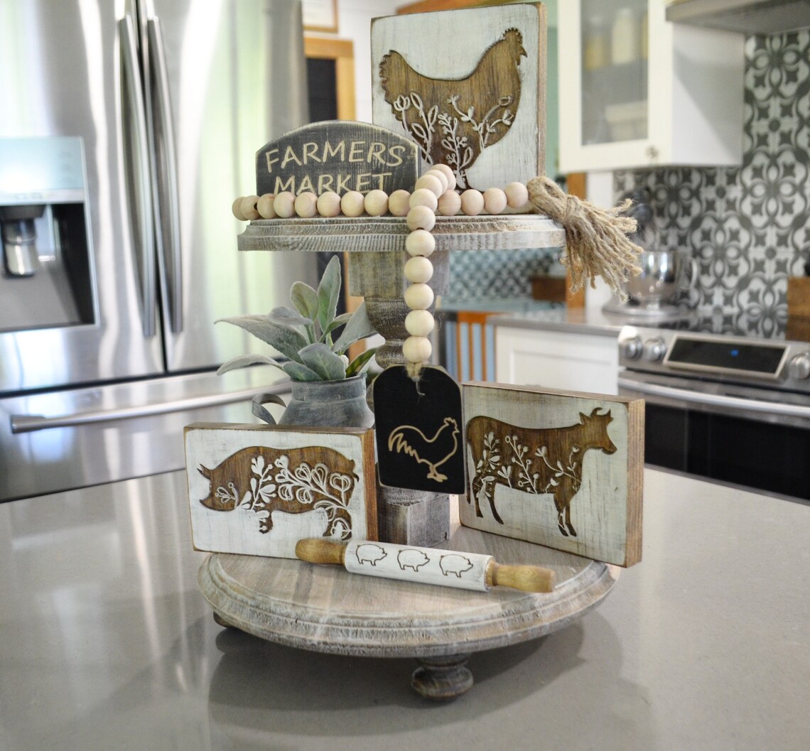 Farmhouse Tiered Tray Decor...farm Bundle...farmers | Etsy