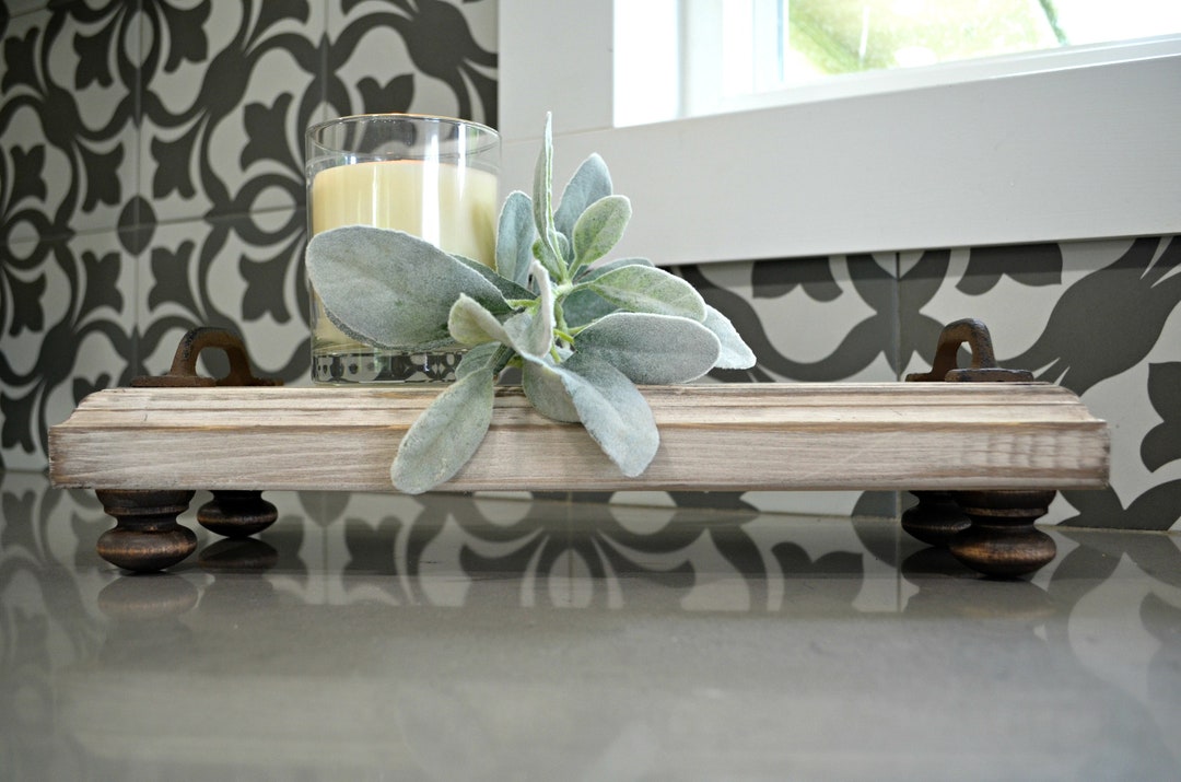 Farmhouse Wood Riser...wood Tray With Handles...wood Stand...farmhouse ...
