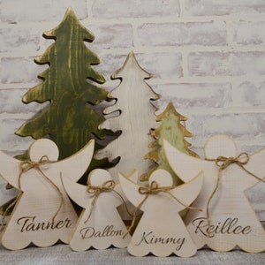 Wood Angels...personalized Christmas Angels...engraved Angels...rustic ...