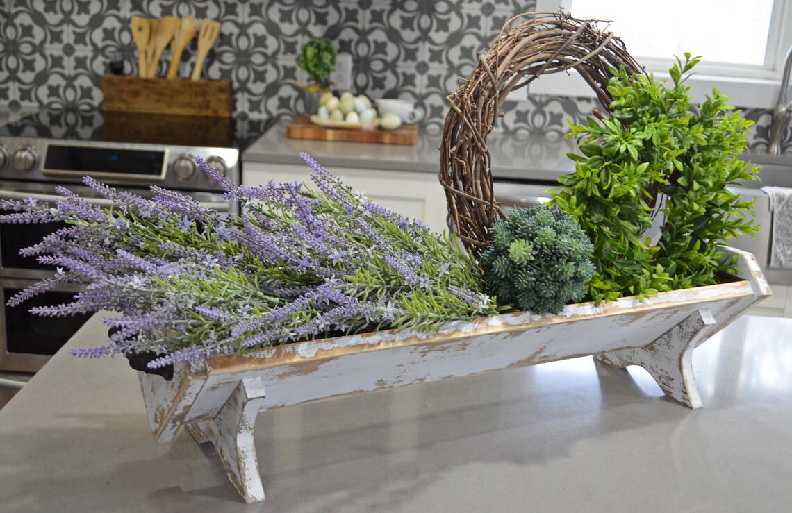 Extra Large Farmhouse Trough...white Trough...distressed Trough ...