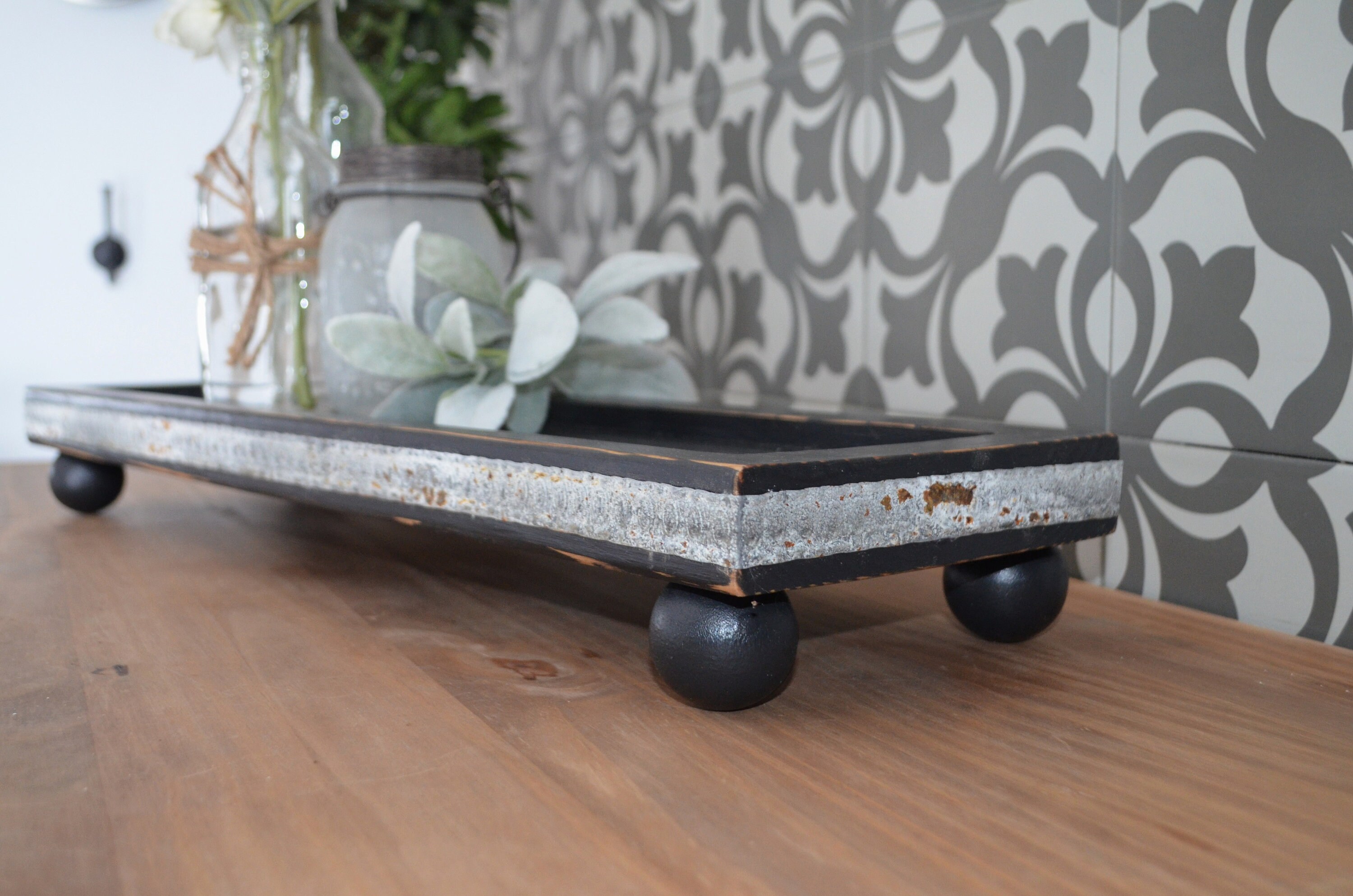 Extra Large Farmhouse Wood Riser...black Riser...wood Stand...farmhouse ...