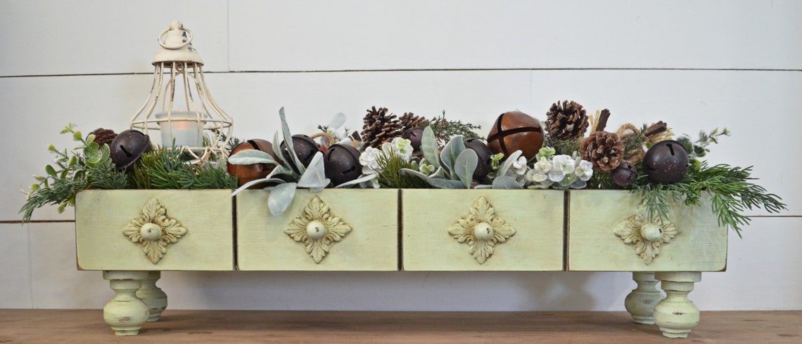 XL Farmhouse Caddy...table Tray Centerpiece...farmhouse Tray - Etsy