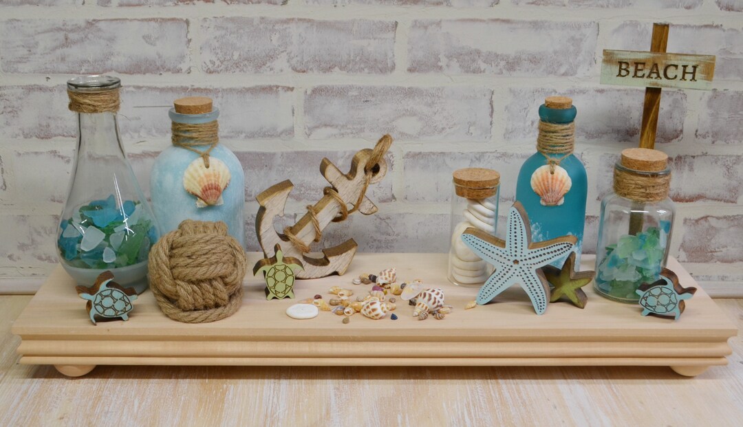 Beach Tray Decor...starfish...sand Dollar...beach Signs...anchor...sea ...