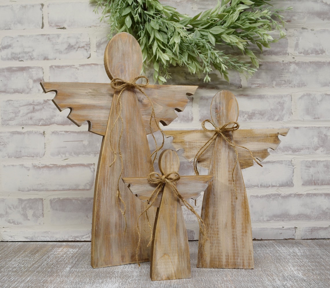 Christmas Angels...primitive Angels...rustic - Etsy