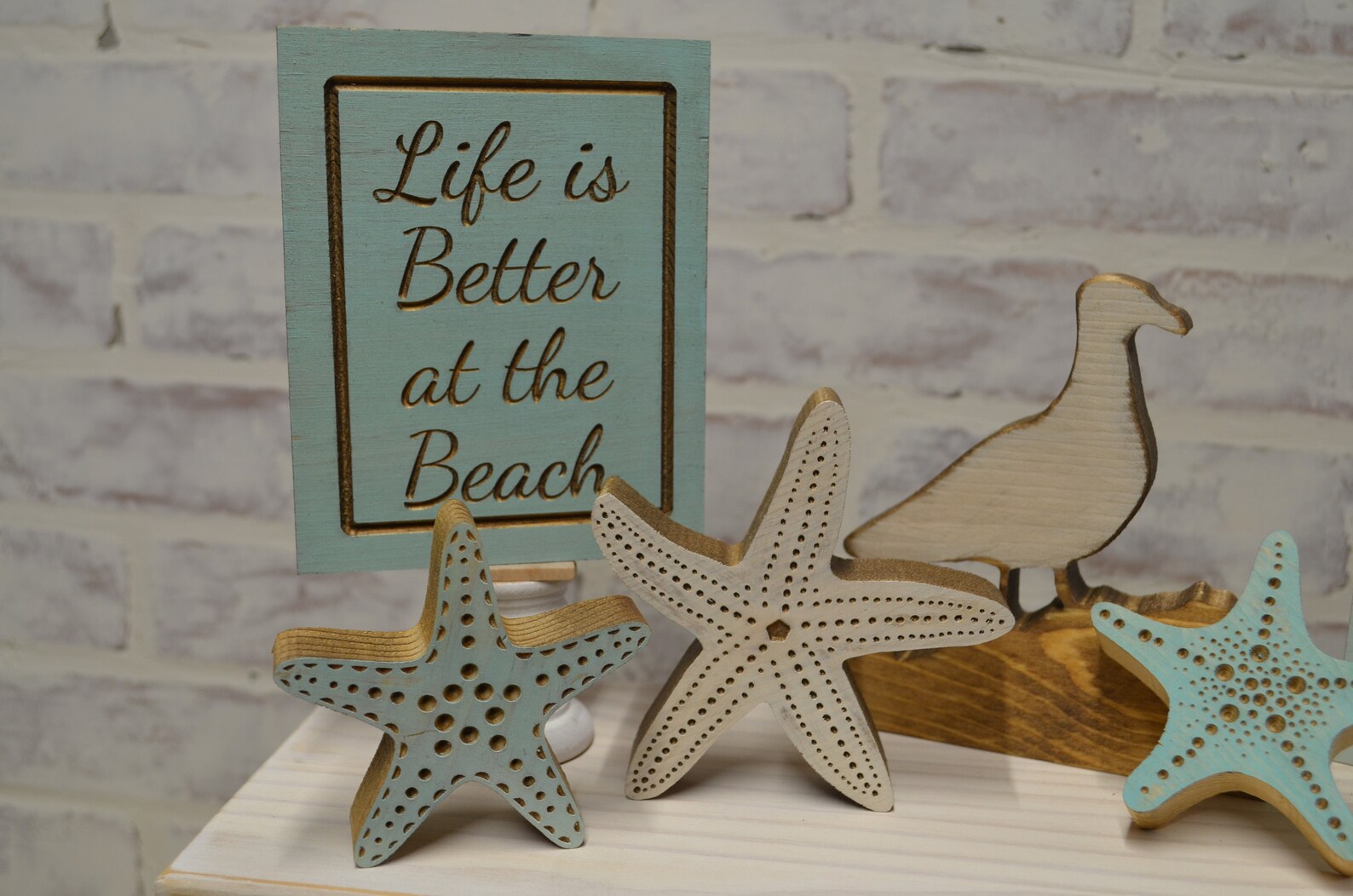 Beach Tray Decor...starfish...sand Dollar...whale Tail...beach - Etsy