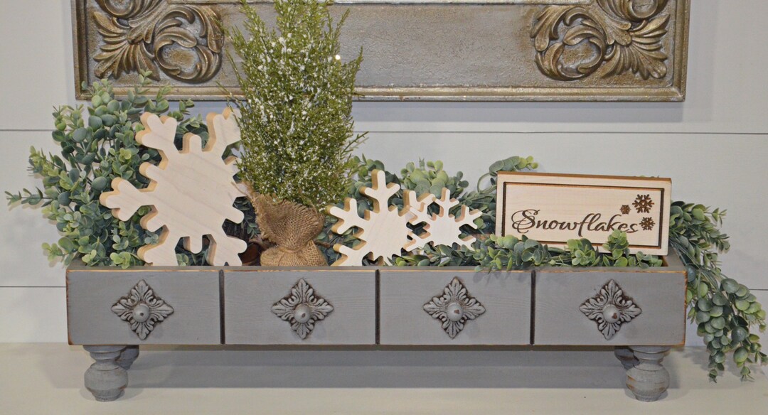 Decorative Farmhouse Box...xl Farmhouse Caddy...table Centerpiece ...