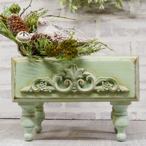 Decorative Farmhouse Box...farmhouse Caddy...green Deco Box...home ...