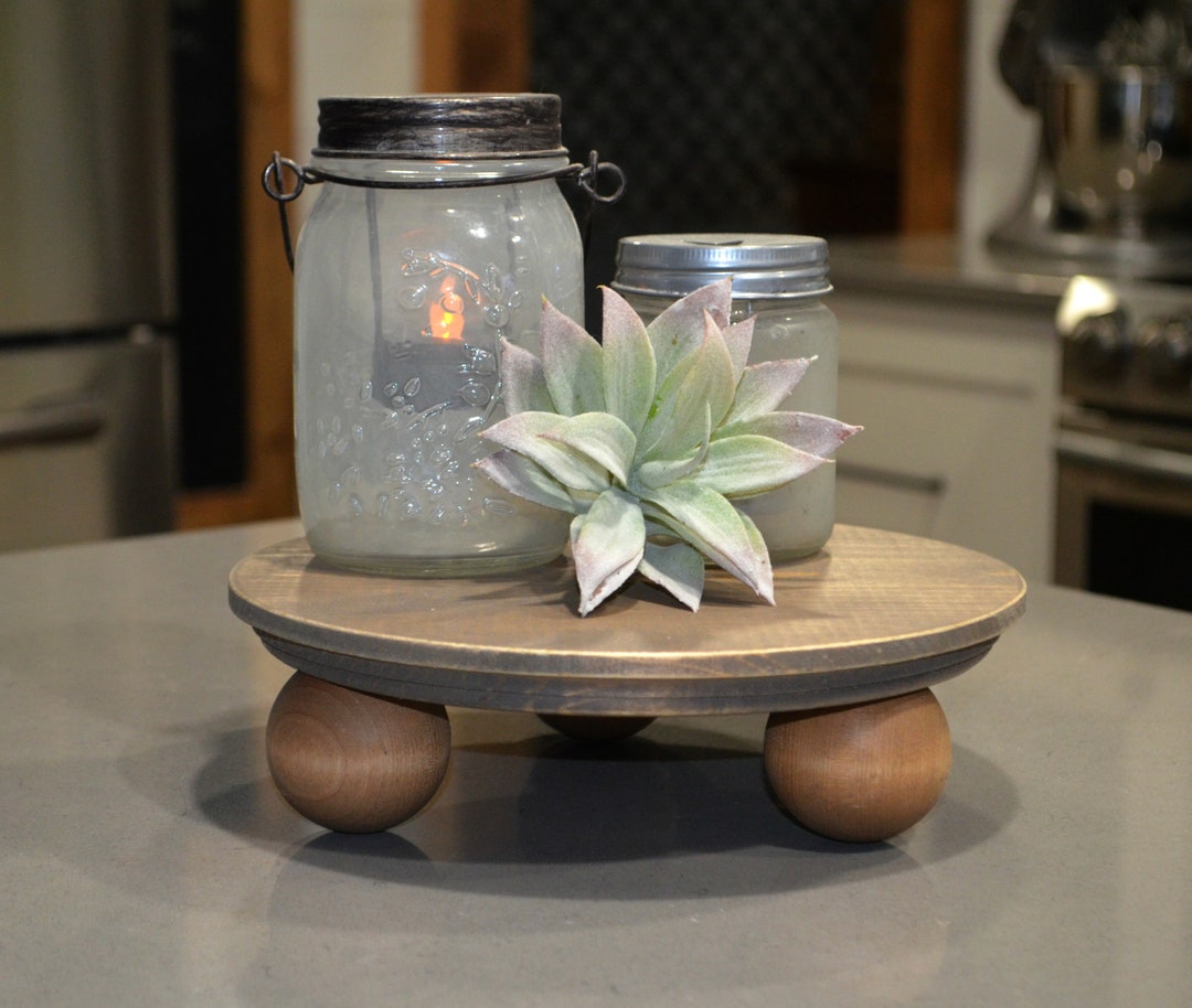 Round Wood Farmhouse Riser: Kitchen & Table Decor - 9 Inches - Etsy