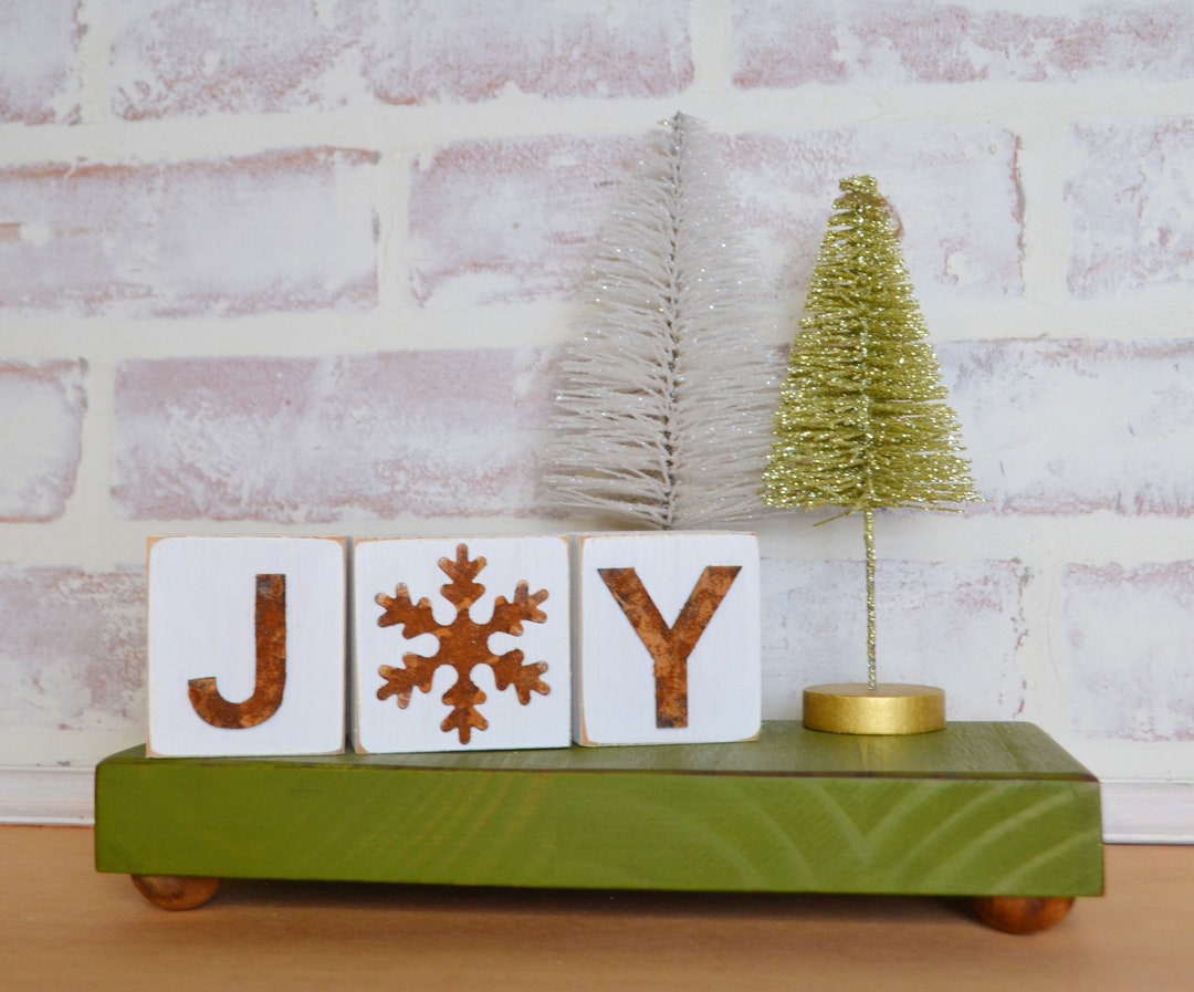 Joy Blocks...rustic Joy Blocks... Blocks...farmhouse Christmas ...