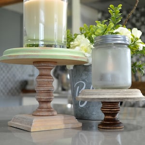 Set of Two Handmade Wood Riser...farmhouse Wood Risers...distressed ...