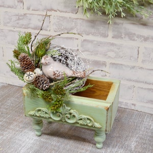 Decorative Farmhouse Box...farmhouse Caddy...green Deco Box...home ...